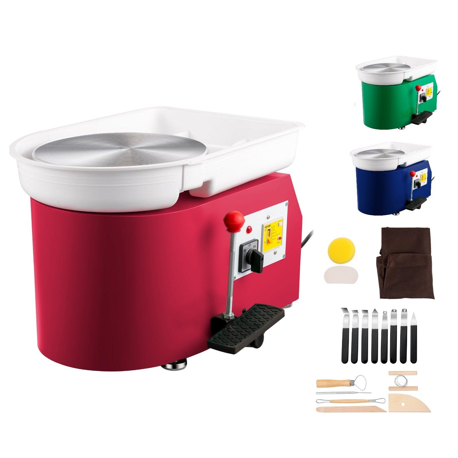11 Inch 350W Pottery Wheel with Lever Pedal and Clay Tools