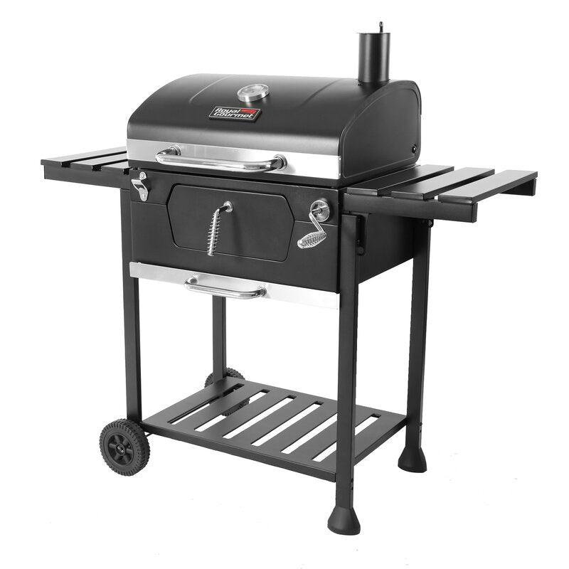 24 Inch Powder Coated Barrel Charcoal BBQ Grill