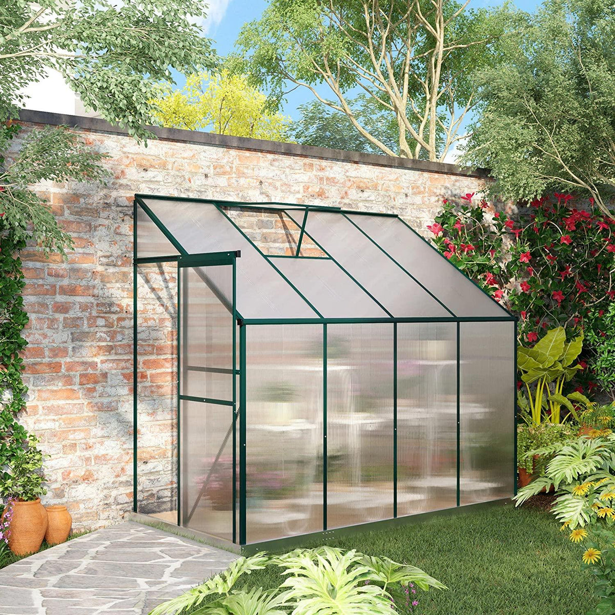 Lean-To Walk-in Hobby Greenhouse Kit