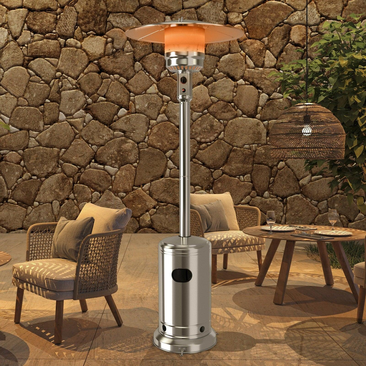 Steel Patio Standing Propane Gas Heater