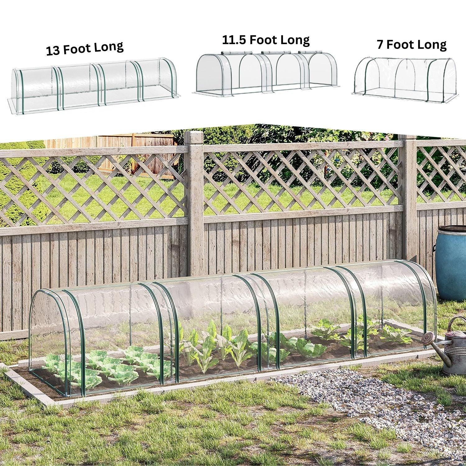 Tunneled Mini Greenhouse with Air Ventilation Doors for All Year Round ...